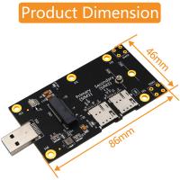 China NGFF(M.2)  To USB 3.0 Adapter With Dual  NANO SIM Card Slot For 3G/4G/5G Module for sale