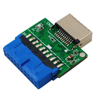 China Vertical USB 3.1  Key-A Type-E To USB 3.0 20Pin Header Male Extension Adapter for sale