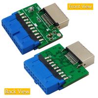 China Vertical USB 3.1  Key-A Type-E To USB 3.0 20Pin Header Male Extension Adapter for sale