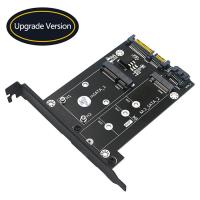 China 2 In 1 MSATA / M.2 NGFF SSD To Dual SATA3  Adapter With Full Height Profile Bracket for sale