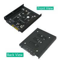 China 2 In 1 MSATA / M.2 NGFF SSD To Dual SATA3 Converter With 3.5 Inch HDD Bracket for sale