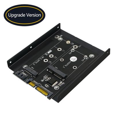 China 2 In 1 MSATA / M.2 NGFF SSD To Dual SATA3 Converter With 3.5 Inch HDD Bracket for sale