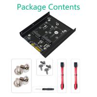 China Dual MSATA SSD To Dual SATA3 Converter Adapter Card With 3.5 Inch HDD Bracket for sale