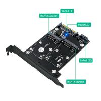China Dual MSATA SSD To Dual SATA3 Converter With Full Height Profile Bracket for sale