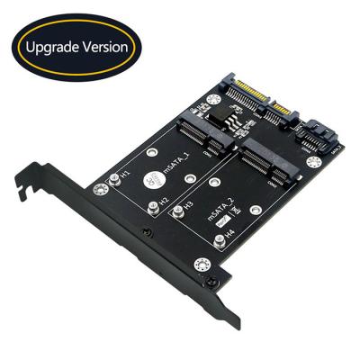 China Dual MSATA SSD To Dual SATA3 Converter With Full Height Profile Bracket for sale