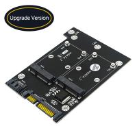 China 2 In 1 MSATA / M.2 NGFF SSD To Dual SATA3  Adapter With Full Height Profile Bracket for sale