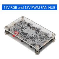 China 2 In 1 6-Ways 12V ARGB And 12V PWM DC Fan Hub With And Magnetic Standoff For ASUS/MSI 12V 4Pin LED Controller for sale