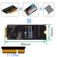 China 7+17 Pin MSATA SSD To SATA Adapter Card For 2012 Macbook Pro  Retina And Imac for sale