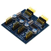 China 2 In 1 6-Ways 12V ARGB And 12V PWM DC Fan Hub With And Magnetic Standoff For ASUS/MSI 12V 4Pin LED Controller for sale