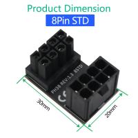 China ATX 8Pin Female To 8pin Male 180 Degree Angled Adapter For Desktops Graphics Card for sale