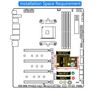 China M.2 NGFF Key E To Half-Size Mini PCI-E Adapter For WiFi6 AX200, Card And Y510P Model for sale