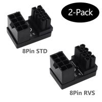 China ATX 8Pin Female To 8pin Male 180 Degree Angled Adapter For Desktops Graphics Card for sale
