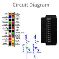 China ATX 24Pin Female To 24pin Male 90 Degree Power Adapter for sale