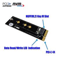 China NGFF(M.2)  Nvme M Key SSD To PCI- E 4X Adapter(Vertical Installation) for sale