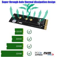 China NGFF(M.2)  Nvme M Key SSD To PCI- E 4X Adapter With Heatsink(Vertical Installation) for sale