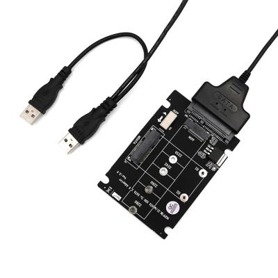 China 2 In 1 Combine M.2 NGFF Key B & MSATA SSD To USB 2.0 Adapter for sale