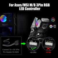 China 12 Way  5V RGB LED  Splitter Hub With PMMA Case And Magnetic Standoff For ASUS/MSI 5V 3pin LED Controller for sale