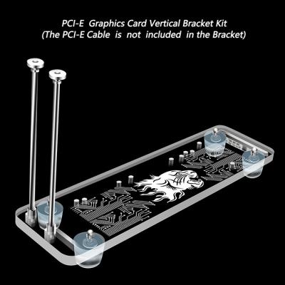 China PCI- E 3.0 16X Graphics Card Vertical Kickstand With RGB LED Light For DIY ATX Case for sale