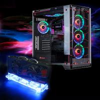 China PCI- E 3.0 16X Graphics Card Vertical Kickstand With RGB LED Light For DIY ATX Case for sale