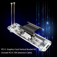 China PCI- E 3.0 16X Graphics Card Vertical Kickstand With RGB LED Light And PCI-E Extension Cabl for sale