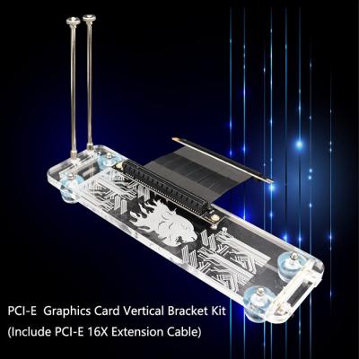 China PCI- E 3.0 16X Graphics Card Vertical Kickstand With RGB LED Light And PCI-E Extension Cabl for sale