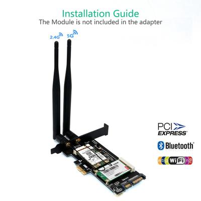 China Mini PCI-E/ mSATA SSD to PCI-E and SATA 2.5 Adapter with SIM Card Slot for WiFi/ 3G/4G/LTE/ Msata SSD for sale