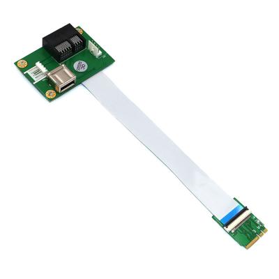 China NGFF M2 Pci Express X1 Slot Extender USB PCIE Riser Card With FPC Cable for sale