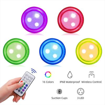 China Small Submersible LED Lights Mini Waterproof RGB LED Tea Lights Candles Party Events Home Vase Pool Pond Decor for sale