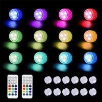 China Small Submersible LED Lights Mini Waterproof RGB LED Tea Lights Candles Party Events Home Vase Pool Pond Decor for sale