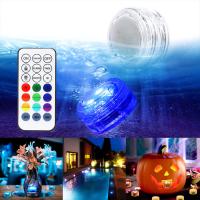 China Small Submersible LED Lights Mini Waterproof RGB LED Tea Lights Candles Party Events Home Vase Pool Pond Decor for sale