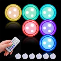 China Small Submersible LED Lights Mini Waterproof RGB LED Tea Lights Candles Party Events Home Vase Pool Pond Decor for sale
