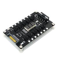 China DC 12v 3 4 Pin PWM Fan Hub Controller 3528 Colorful Flash LED SATA Cable for sale