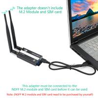 China NGFF(M.2) To USB 3.0 Adapter With SIM Card Slot For WWAN/LTE/4G Module for sale