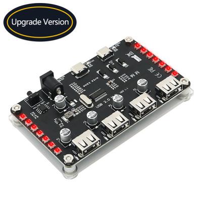 China 4 Port USB 2.0 Hub Multi Platform 3528 Colorful LED Auxiliary Power For PC for sale