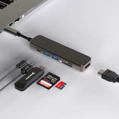 China 5Gbps USB C Hub Docking Station HDMI Adapter 55W Lead Free for sale