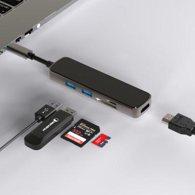 China Docking Station USB C Hub HDMI Adapter 5Gbps With MicroSD TF Card Reader for sale