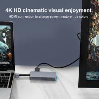 China TF PD Charger Hub Adapter USB3.0 8 In 1 Type C To 4K Docking Station FCC for sale