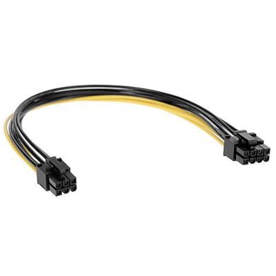 China 16AWG 6 Pin To 8 Pin PCIE Cable For GPU PSU Breakout Board 50CM Length for sale