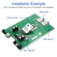 China Black NGFF To USB Adapter With Cooler Fan Dual SIM Card Slot Auxiliary Power for sale
