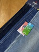 China 9.4oz 4 Way Stretch Denim Fabric 154cm Width Blue Green Denim For Recovery Jeans And Trousers for sale