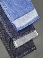 China 6.8oz Light Weight Denim Fabric Cotton Rayon Blend Luxury Denim Fabric With Gold Thread for sale