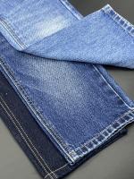 China Dark Blue / Blue Non Stretch Denim Fabric 424GSM Heavyweight Raw Denim 100% Cotton for sale