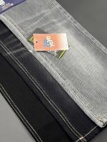 China 11.4oz High Stretch Denim Fabric 147cm - 150cm Width Black Stretch Denim Fabric 2.5% Spandex for sale