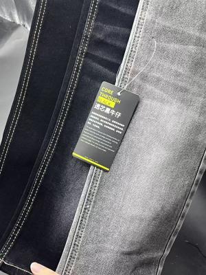 China 12.9oz Black Cotton Denim Fabric High Stretch Rayon Denim Fabric 54