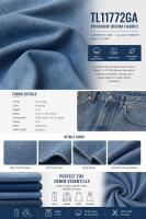 China 13oz Extra Blue Cotton-Lyocell Heavyweight Denim for Classic Jeans & Workwear Apparel for sale