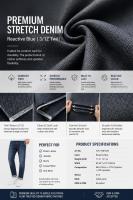 China 11.3/12.7oz Reactive Blue Cotton-Rich Stretch Denim for Daily Jeans & Casual Apparel for sale