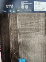 China Special Weave Brown Cotton Lyocell Denim Fabric | TL11940-8QT-GF Raised Stripe Ribbed Non-Stretch Denim for sale