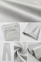 China 10oz White 4 Way Stretch Denim Fabric with Special Weave for Jeans and Jackets for sale