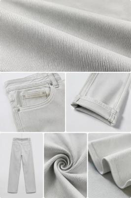 China 10oz White 4 Way Stretch Denim Fabric with Special Weave for Jeans and Jackets for sale