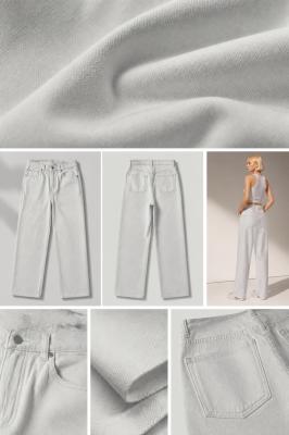 China 9.6oz High Cotton Lycra 4-Way Stretch Denim Fabric in White for Durable Shape Retention for sale